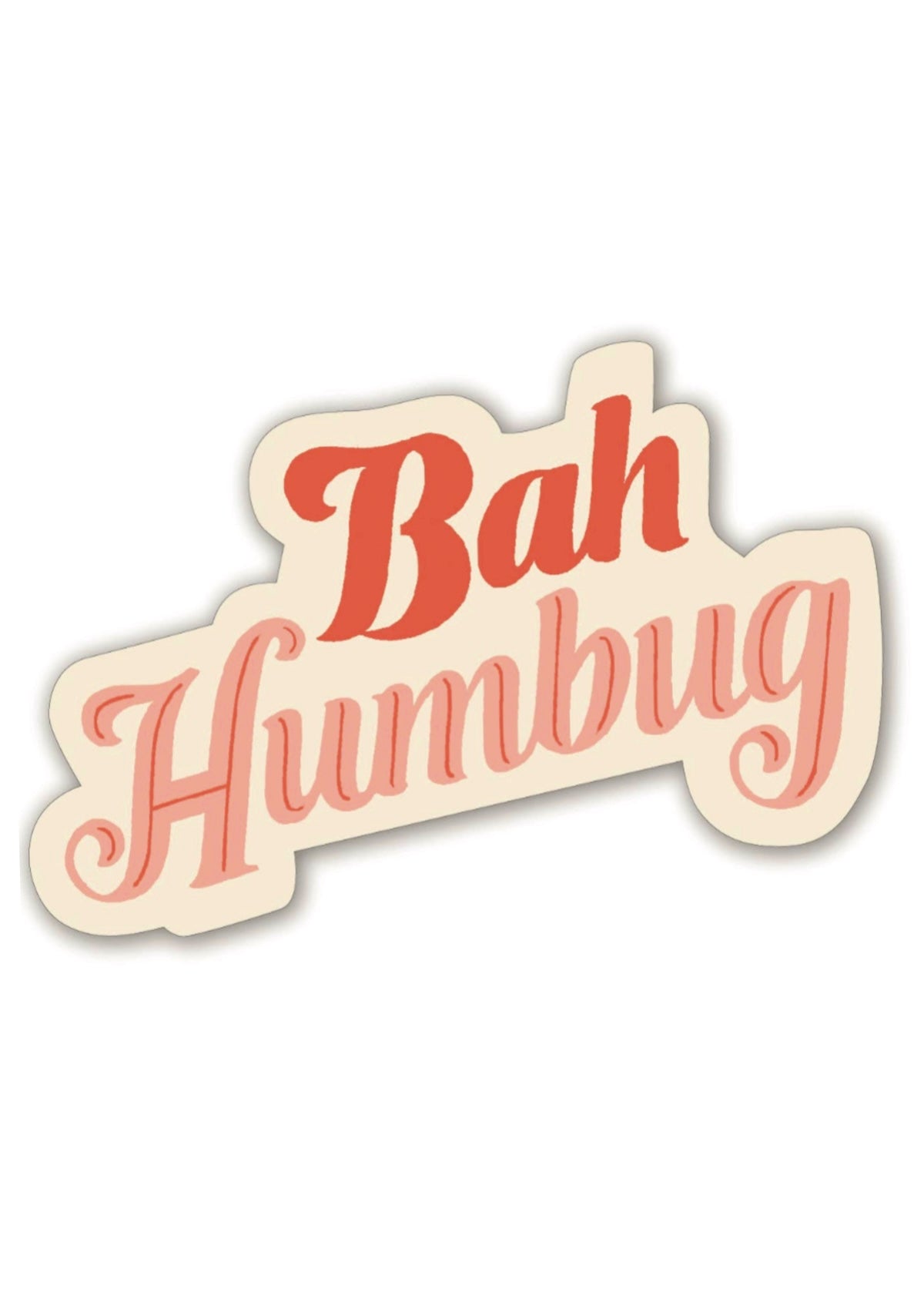 Bah Humbug Sticker - Funny Christmas Scrooge Vinyl Decal