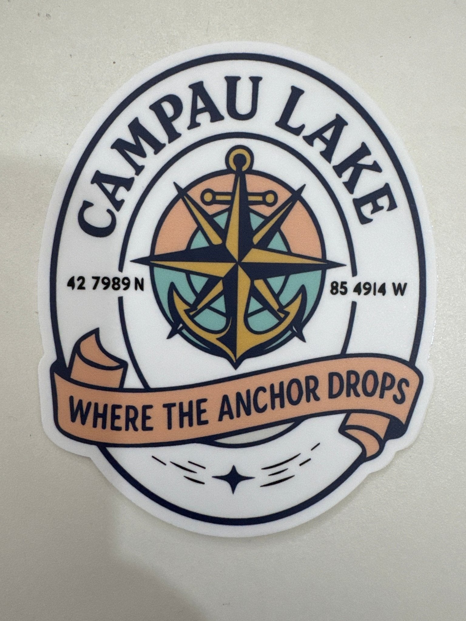Campau Anchor Sticker || Foxy's