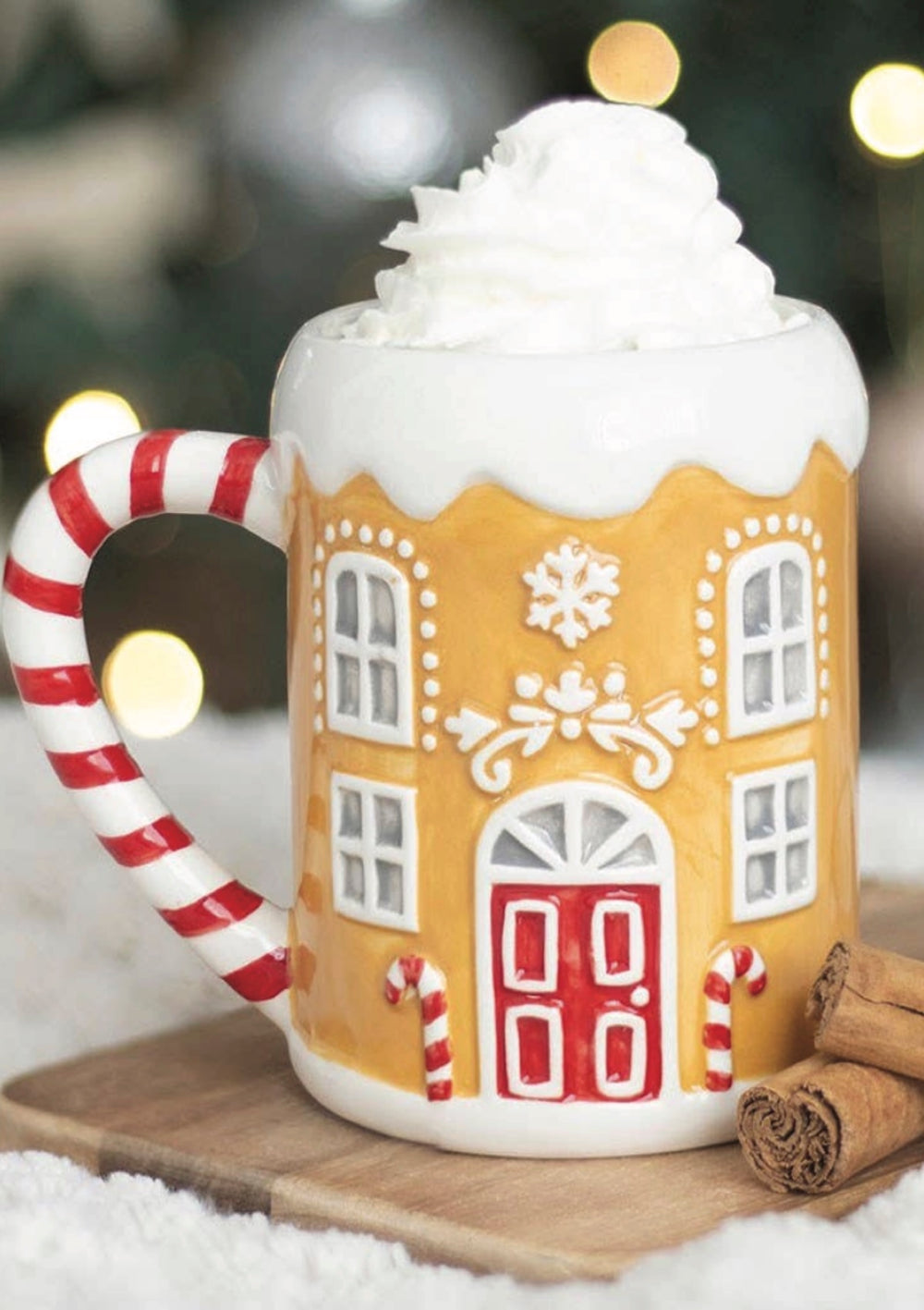 Candy Cane Gingerbread House Christmas Mug | Foxy's Gifts