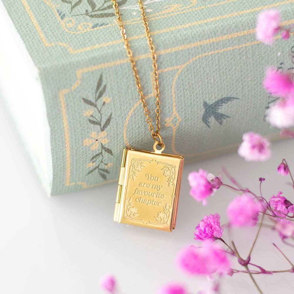 Book Shaped Locket Necklace in Gift Box || Foxy's