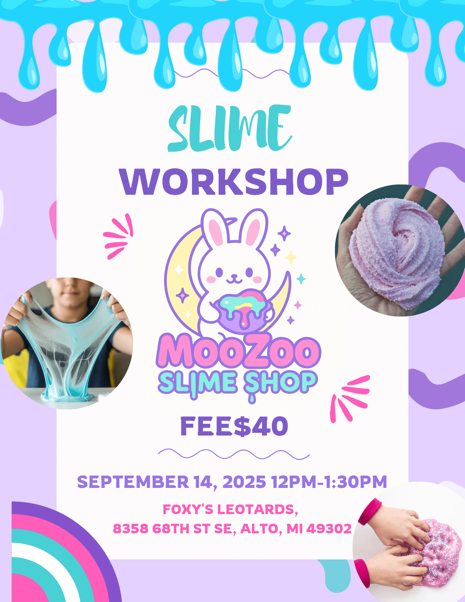 Slime Workshop at Foxy’s with Moozoo Slime!