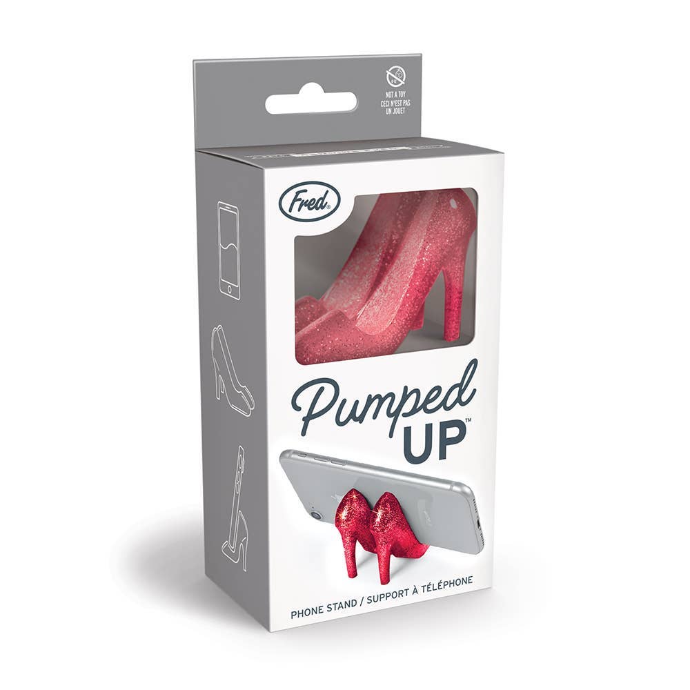 Ruby Glitter High Heel Phone Stand | Glamorous Desk Decor